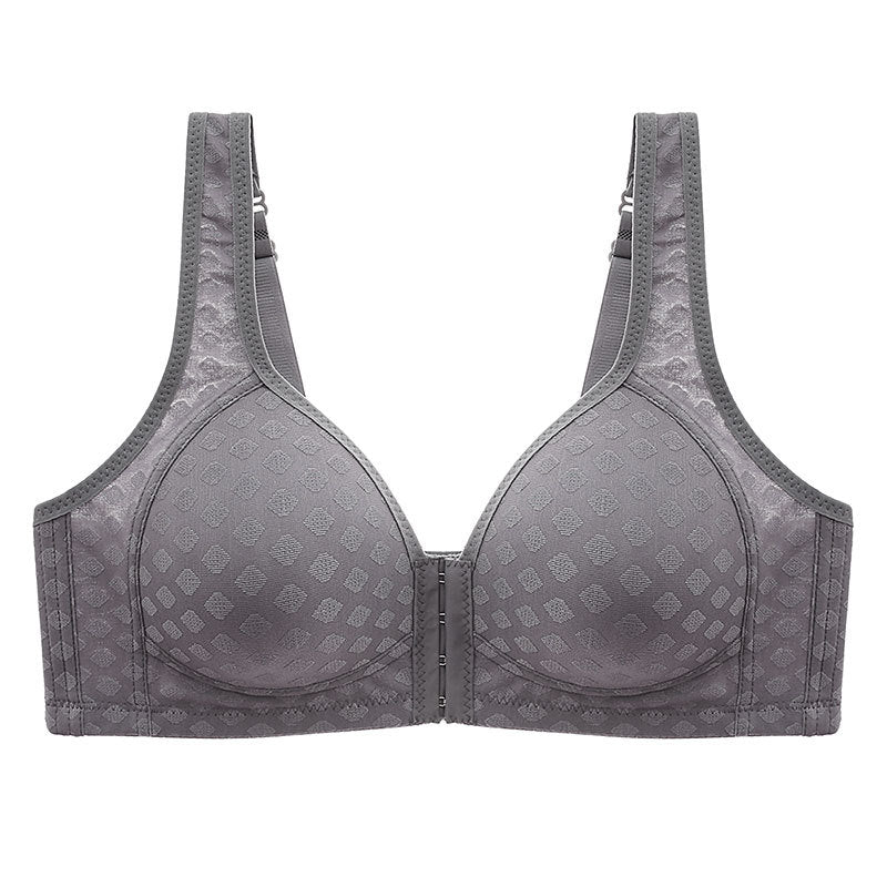 Front Button Thin No Wire Comfort Plus Size Bra – exrossy